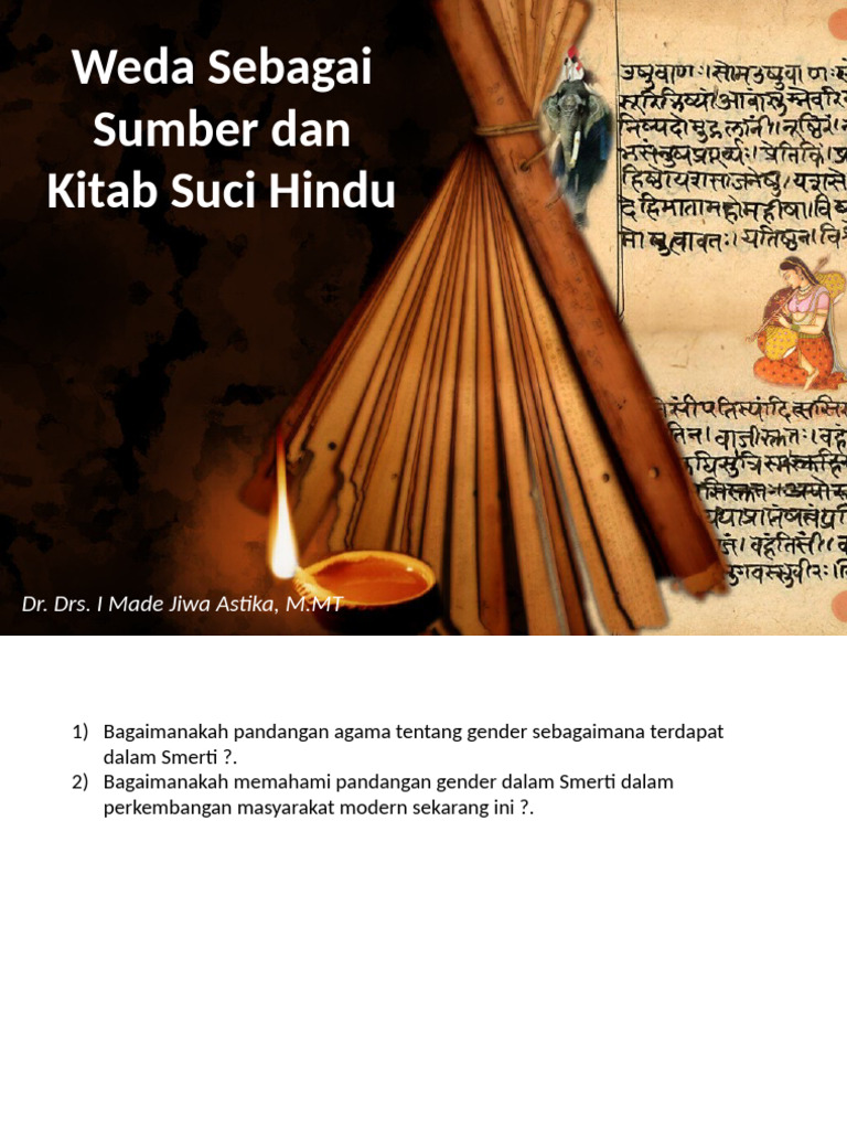 4-Weda-Pptx 5 Ok Made | PDF | Kajian Bahasa Asing | Agama & Spiritualitas