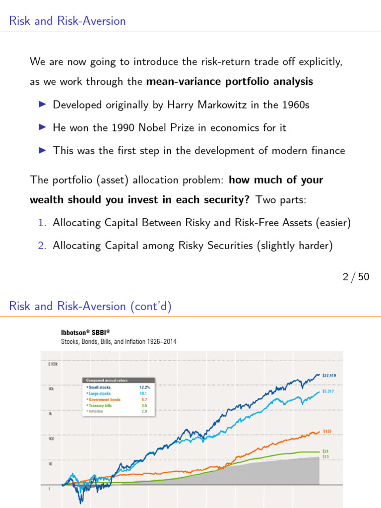Asset Allocation Part 1 | PDF | Modern Portfolio Theory | Risk Aversion