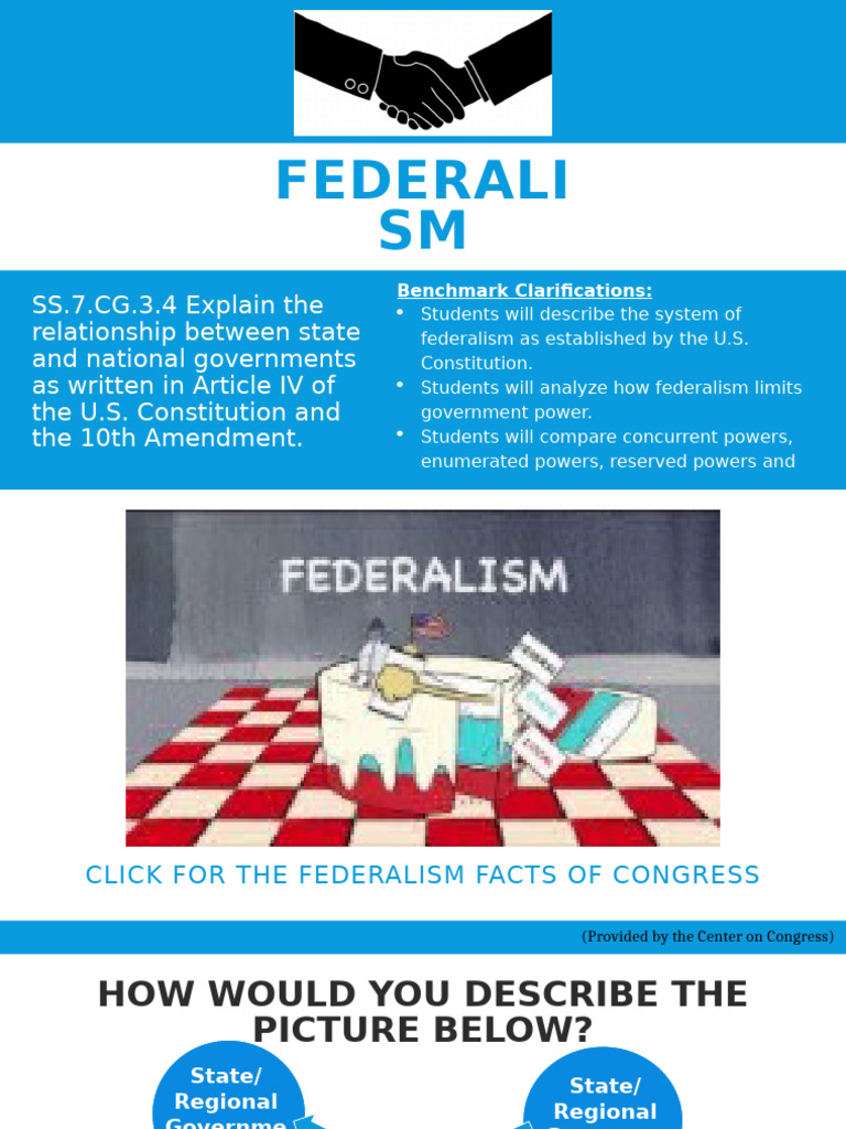 3.4 Attachment A - Federalism Slideshow New 1 | PDF | Article Four Of ...