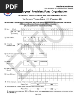 PF Declaration Form (Form 11) - SAMPLE FORM. | PDF | Government And ...