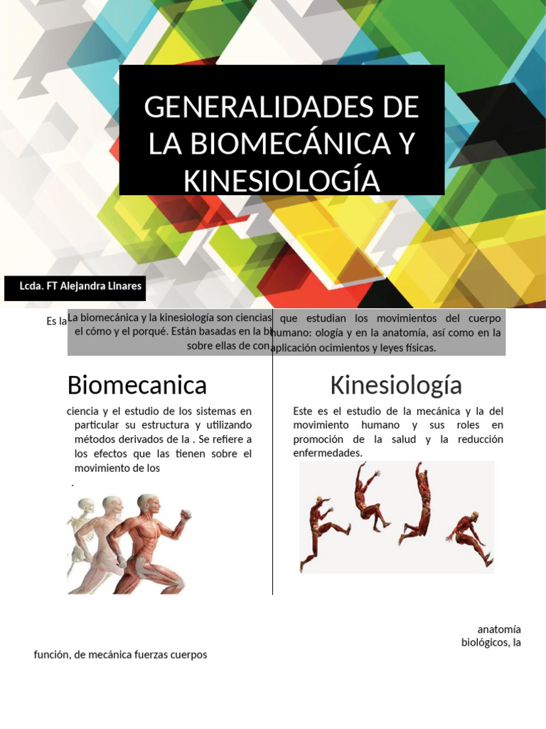 Generalidades de La Biomec-Nica y Kinesiolog-A | PDF | La columna vertebral | Palanca