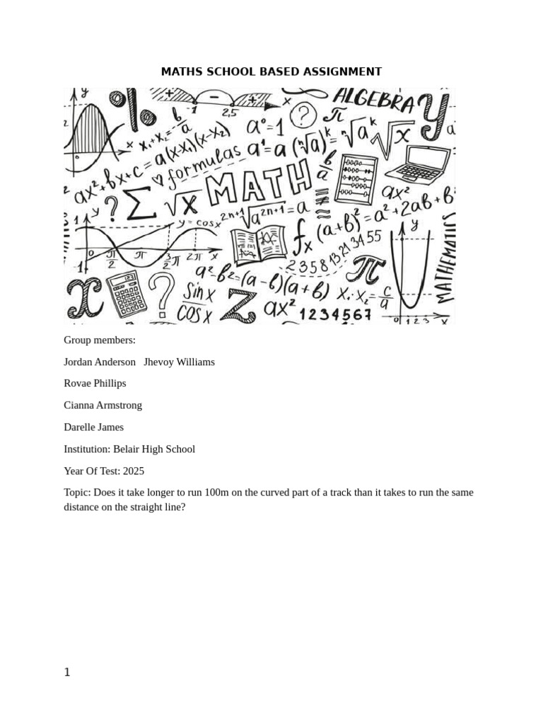 Real Maths Sba | PDF