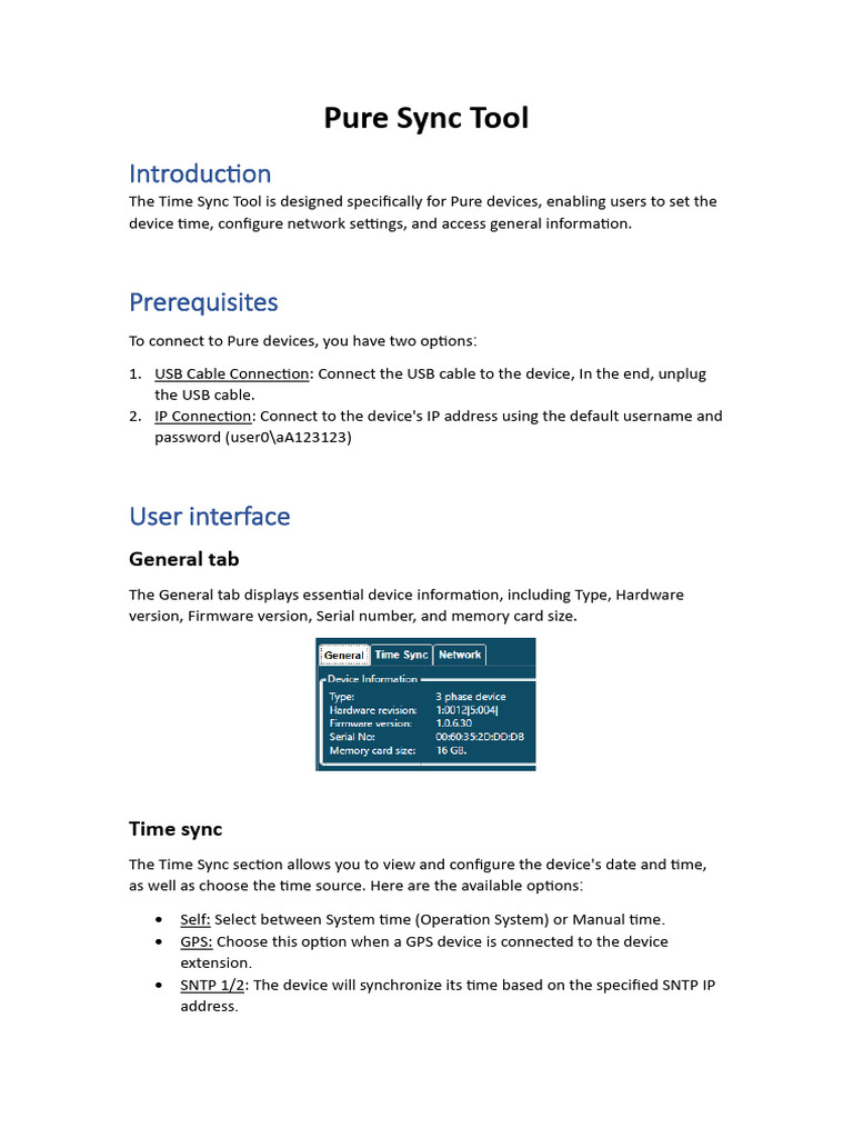 Pure Sync Tool User Guide29.05.23 | PDF | Ip Address | Computer Network