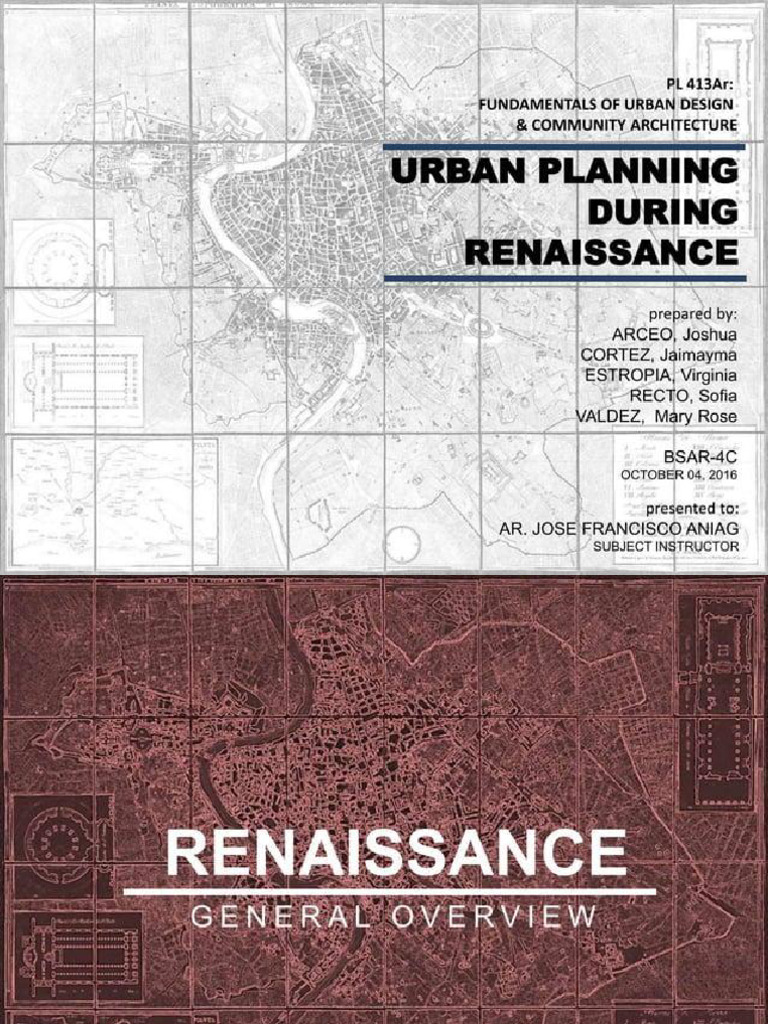 Renaissance Period Urban Planning | PDF