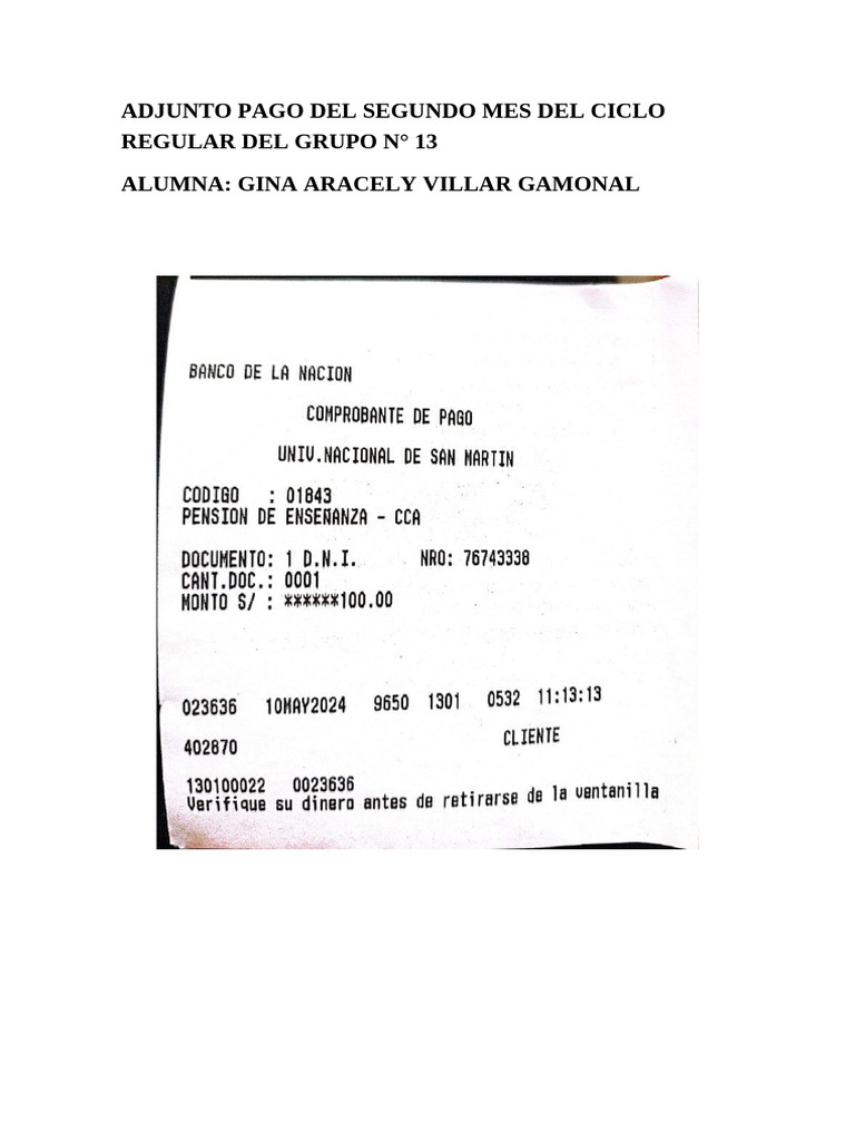 Modelo de Envio de Baucher | PDF