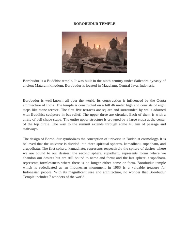 Borobudur Temple | PDF