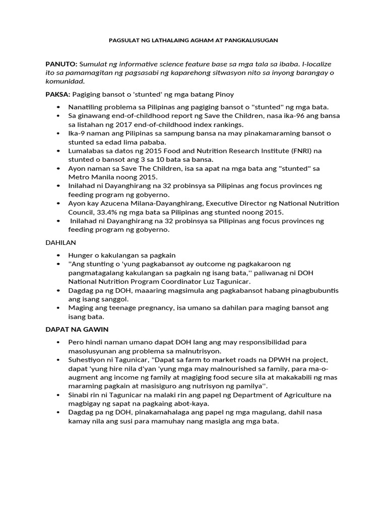 PAGSULAT NG AGHAM at TEKNOLOHIYA | PDF