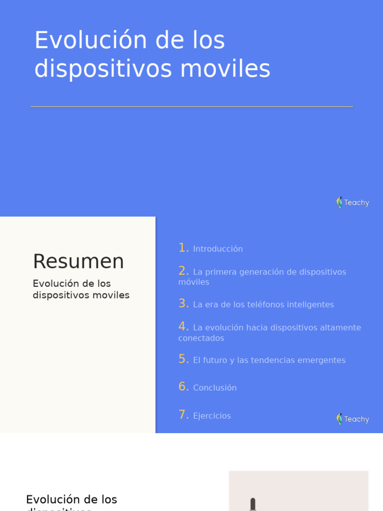 Slide Evoluci N de Los Dispositivos Moviles | PDF | Teléfonos móviles | Smartphone