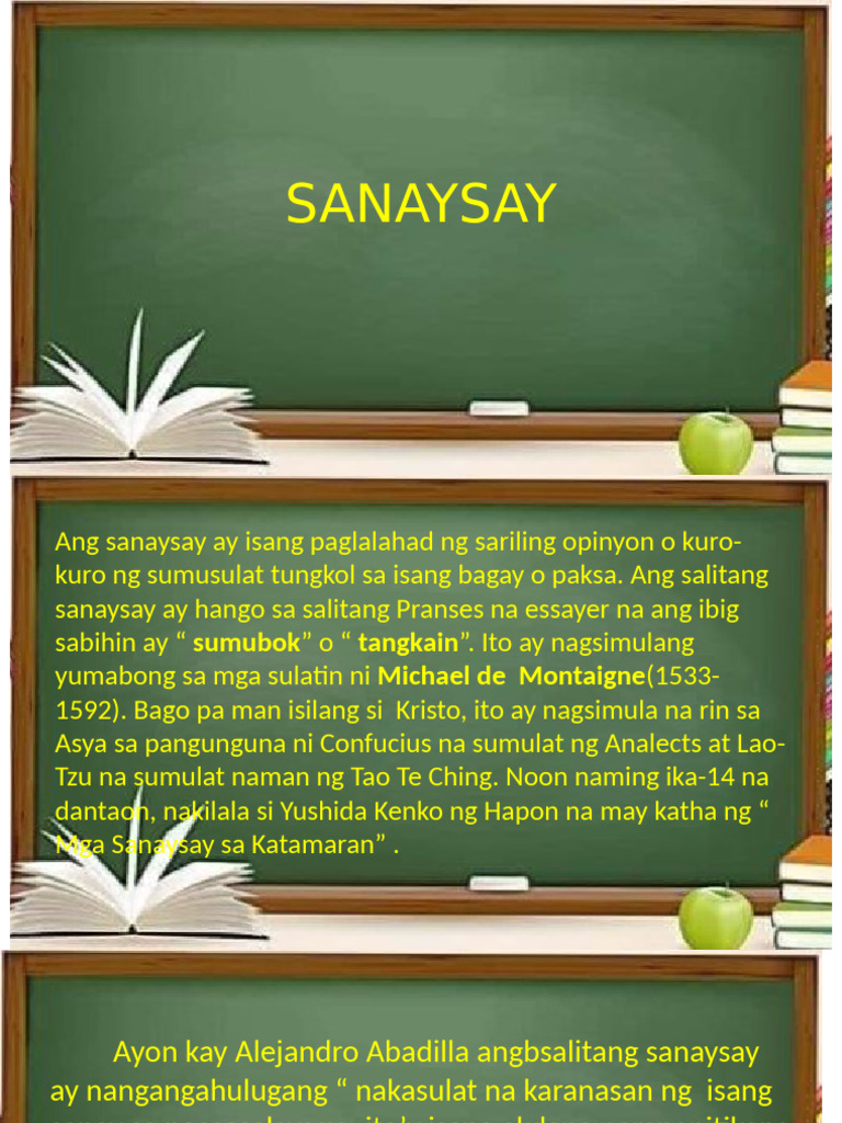 SANAYSAY | PDF