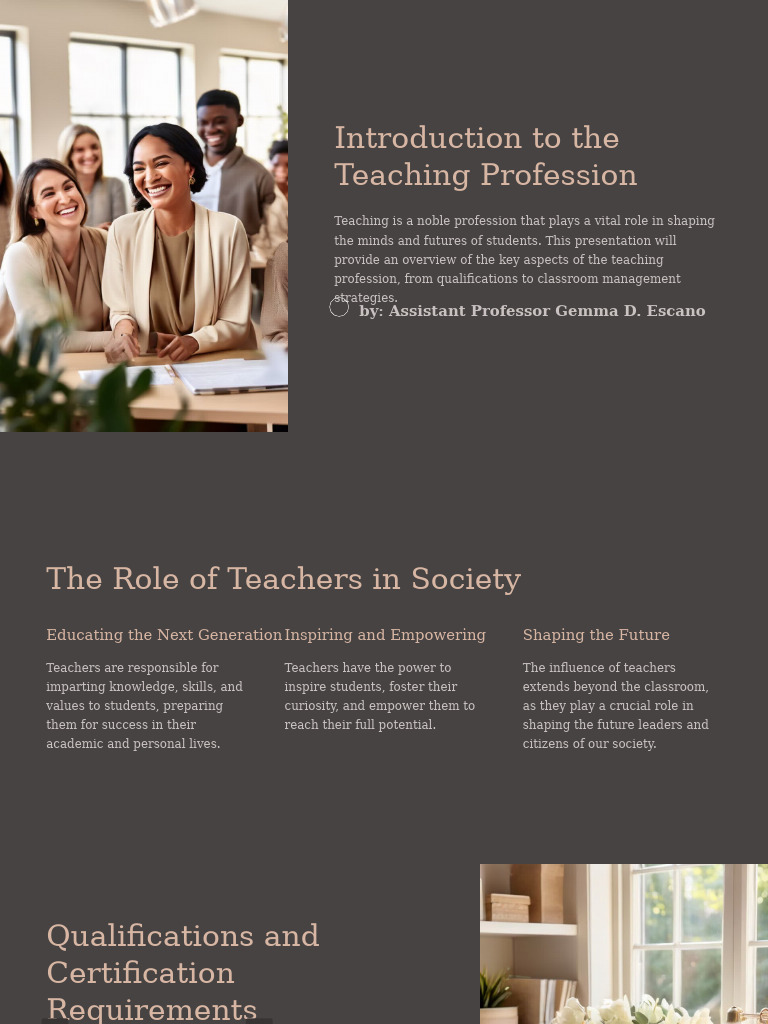 Introduction To The Teaching Profession | PDF | Teachers ...
