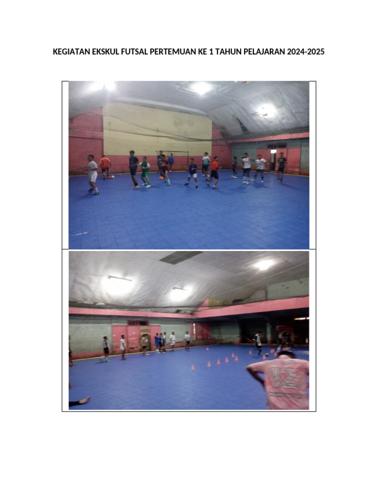 Ekskul Futsal 2024-2025: 8 Pertemuan | PDF