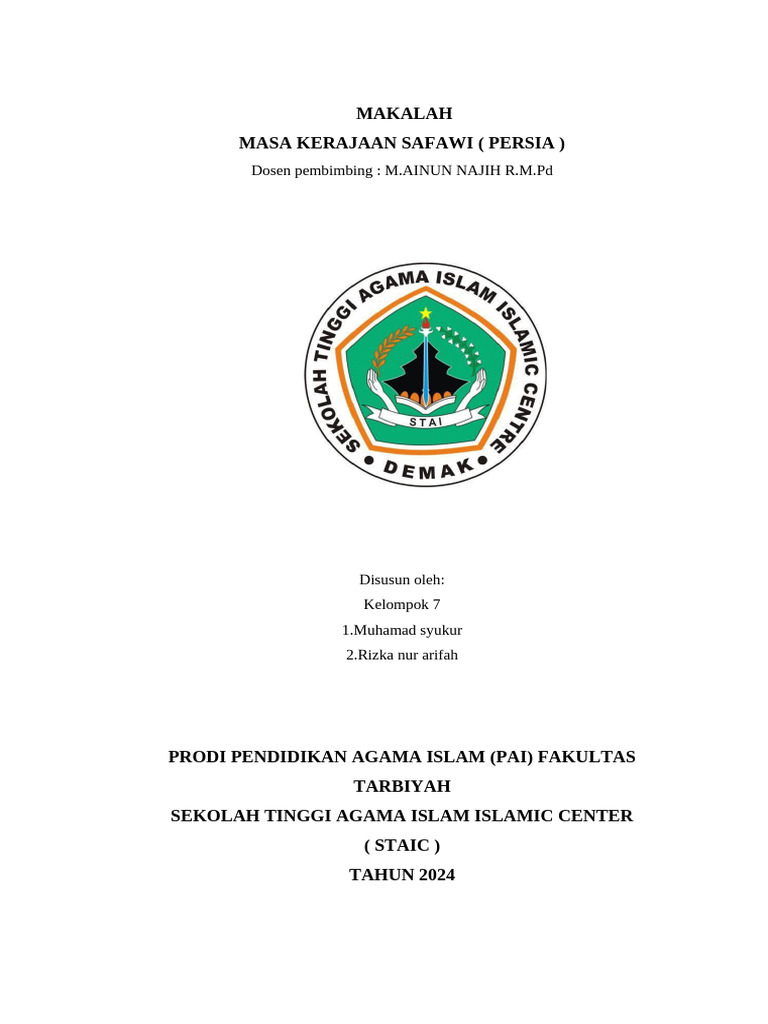Sejarah Kerajaan Safawi di Persia | PDF | Agama & Spiritualitas