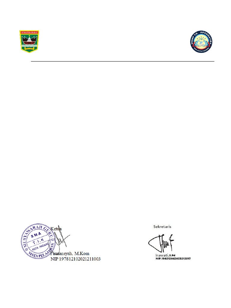 Undangan MGMP TIK SMA Padang 2024 | PDF
