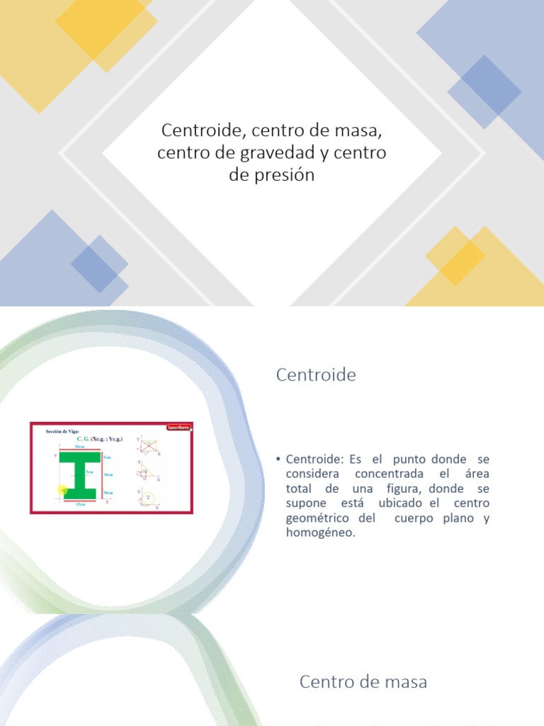 Centroide, Centro de Masa, Centro de | PDF | Centro de masa | Masa