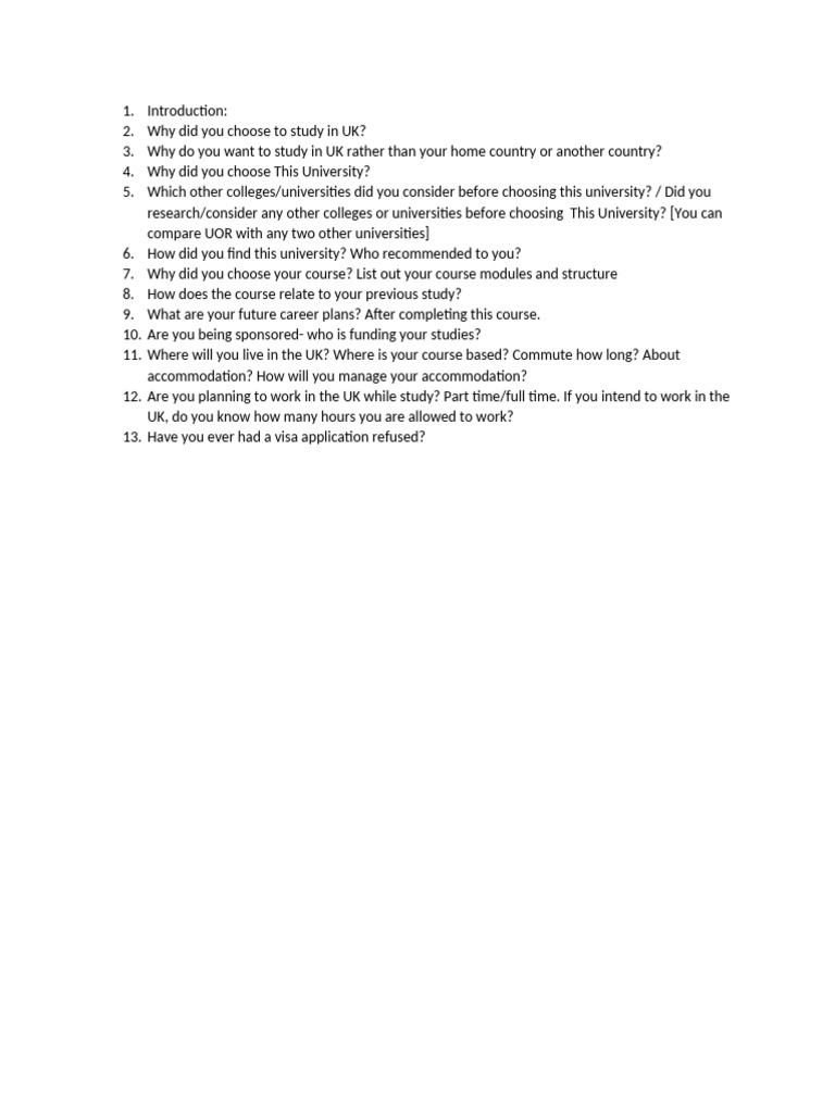 Noraml Question For All Student | PDF