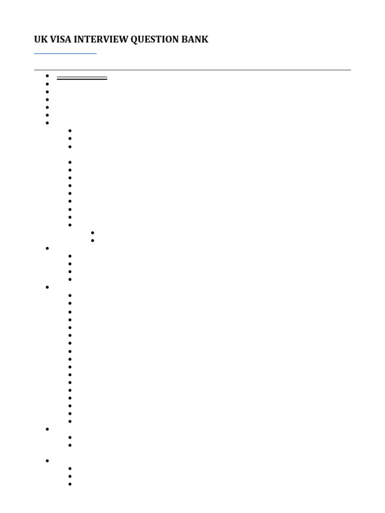 UKVI - Interview Questions | PDF