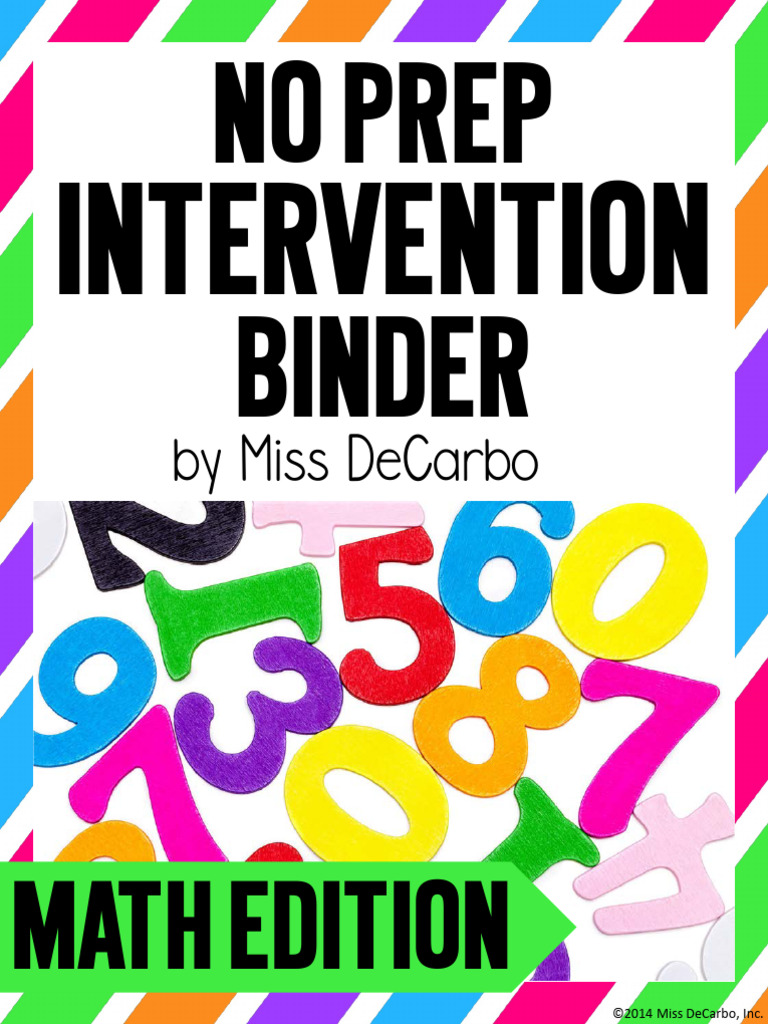 1 - Math Intervention Binder No Prep | PDF