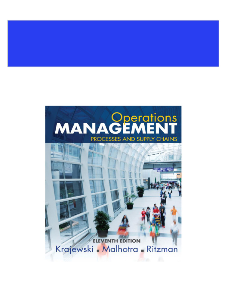 PDF Operations Management Processes and Supply Chains 12th Download | PDF | Maize | Cereals