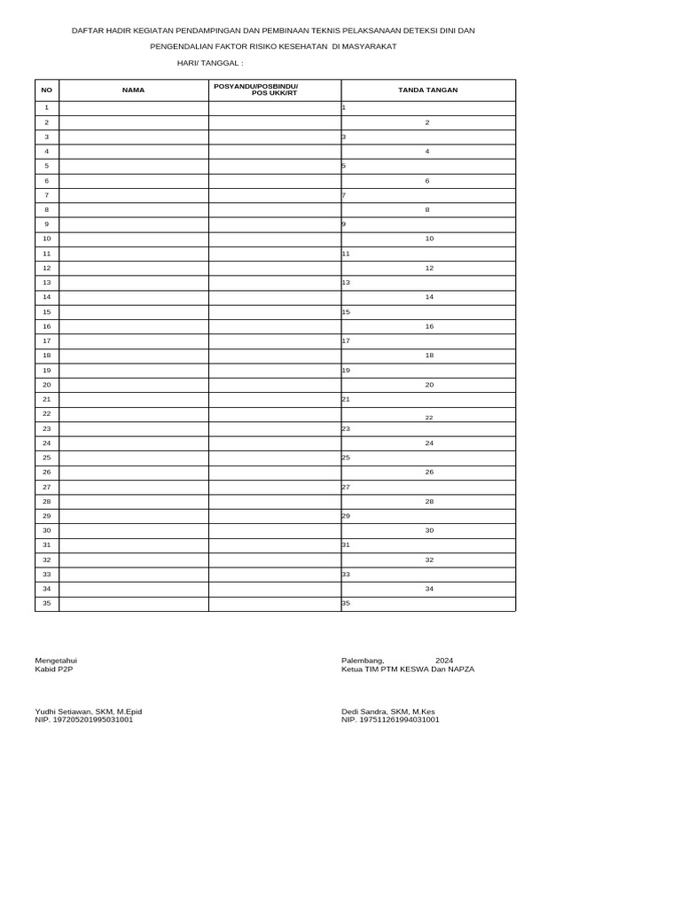 Absen Peserta | PDF
