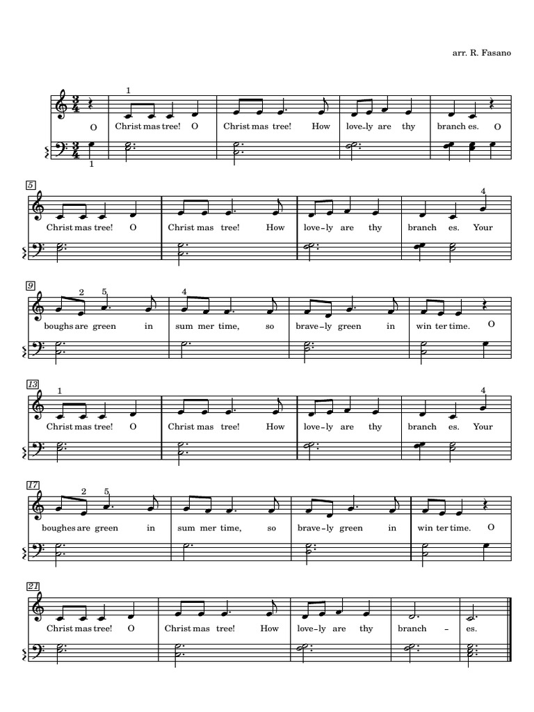 O Christmas Tree Sheet Music | PDF