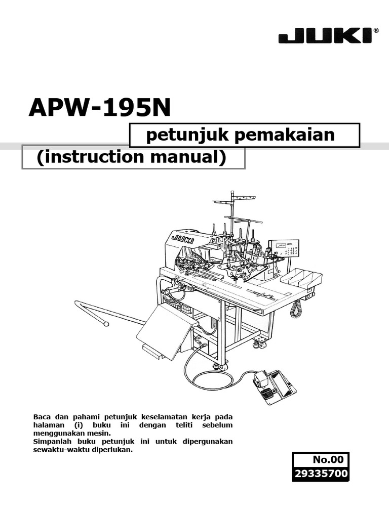 Manual Keselamatan Mesin APW-195N | PDF