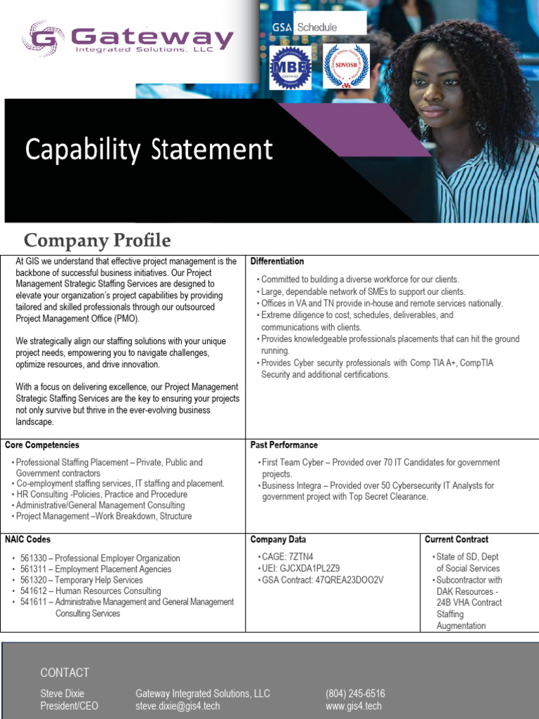 GIS Capability Statement (1) - Mar 2024 | PDF | Project Management ...