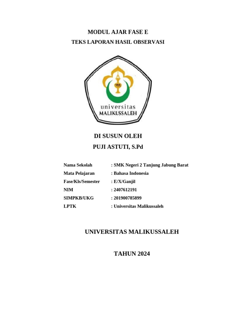 Modul Ajar Sari PPG 2024 | PDF | Sains & Matematika