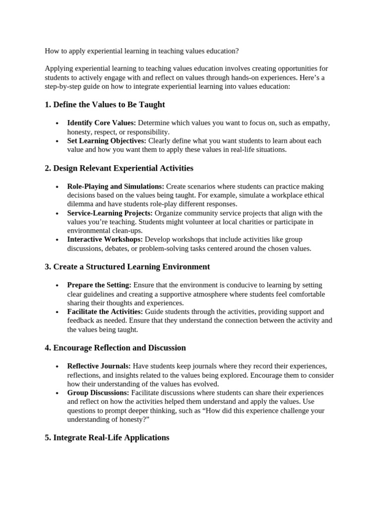 Experiential Learning | PDF | Learning | Critical Thinking