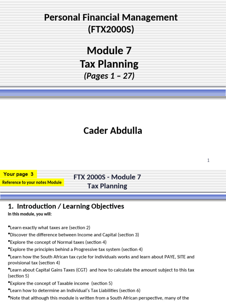 Tax Planning Slides | PDF | Taxes | Capital Gains Tax