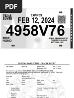 Texas Temporary License Plate Template | PDF | Motor Vehicle | Vehicles