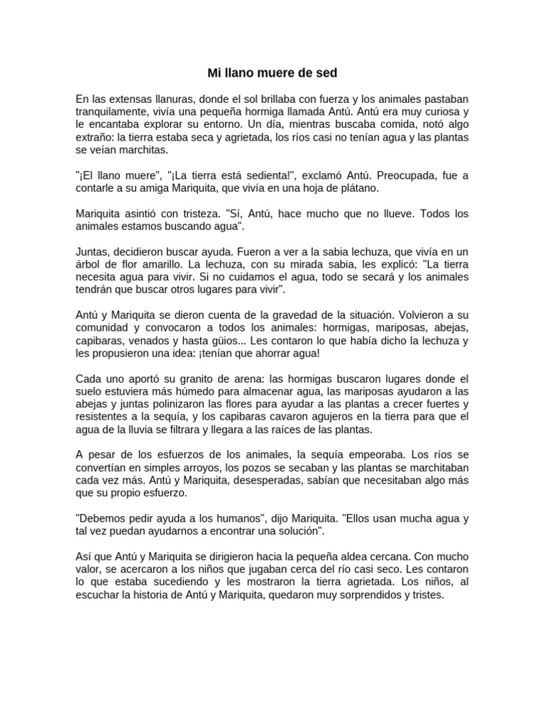 Cuentos Camila | PDF | Agua | Ciencias de la Tierra