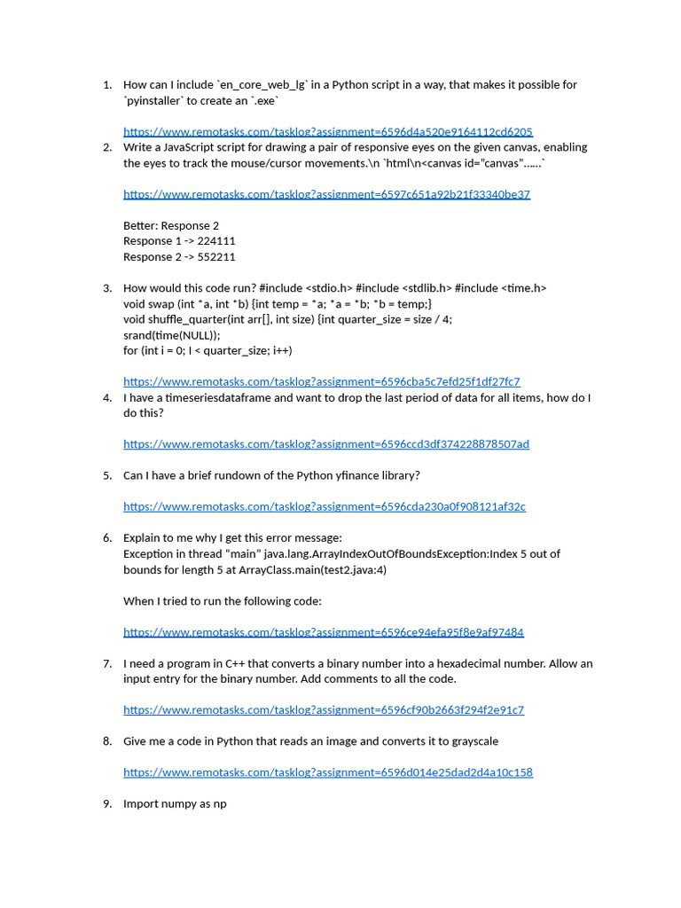 Remo Exam-Screening | PDF | Java Script | Software Development