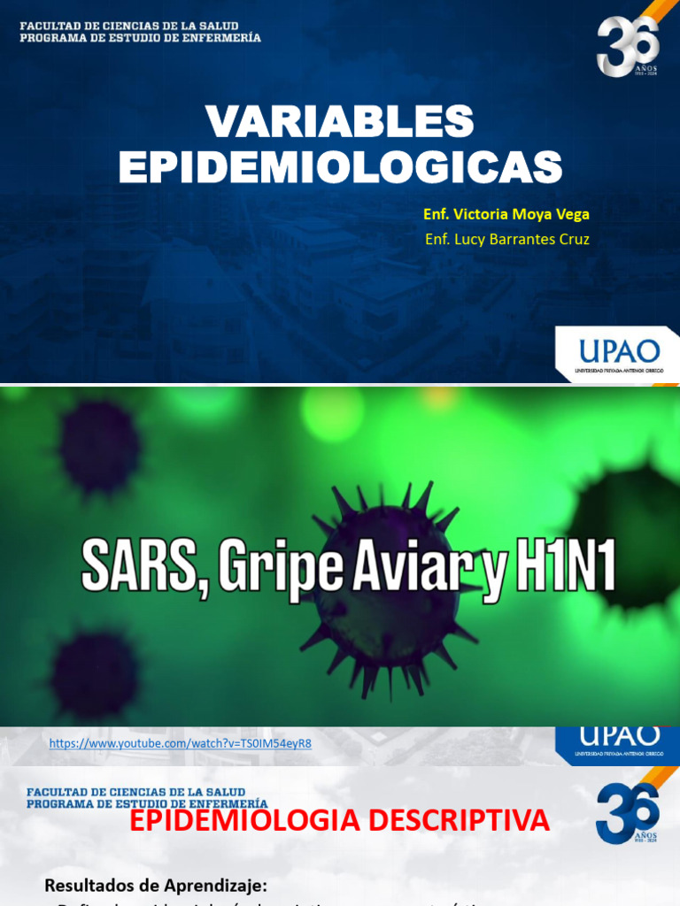 Plantilla 36 Años PEE v2 VAriables | PDF | Epidemias | Epidemiología