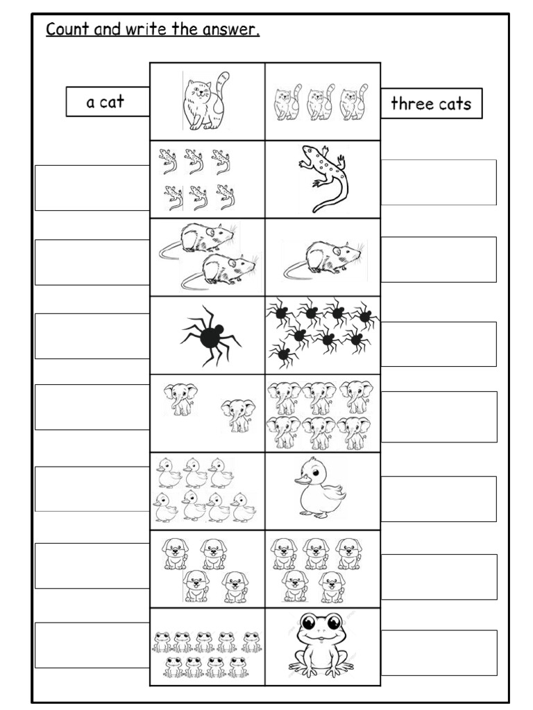 count the animals year 1 | PDF