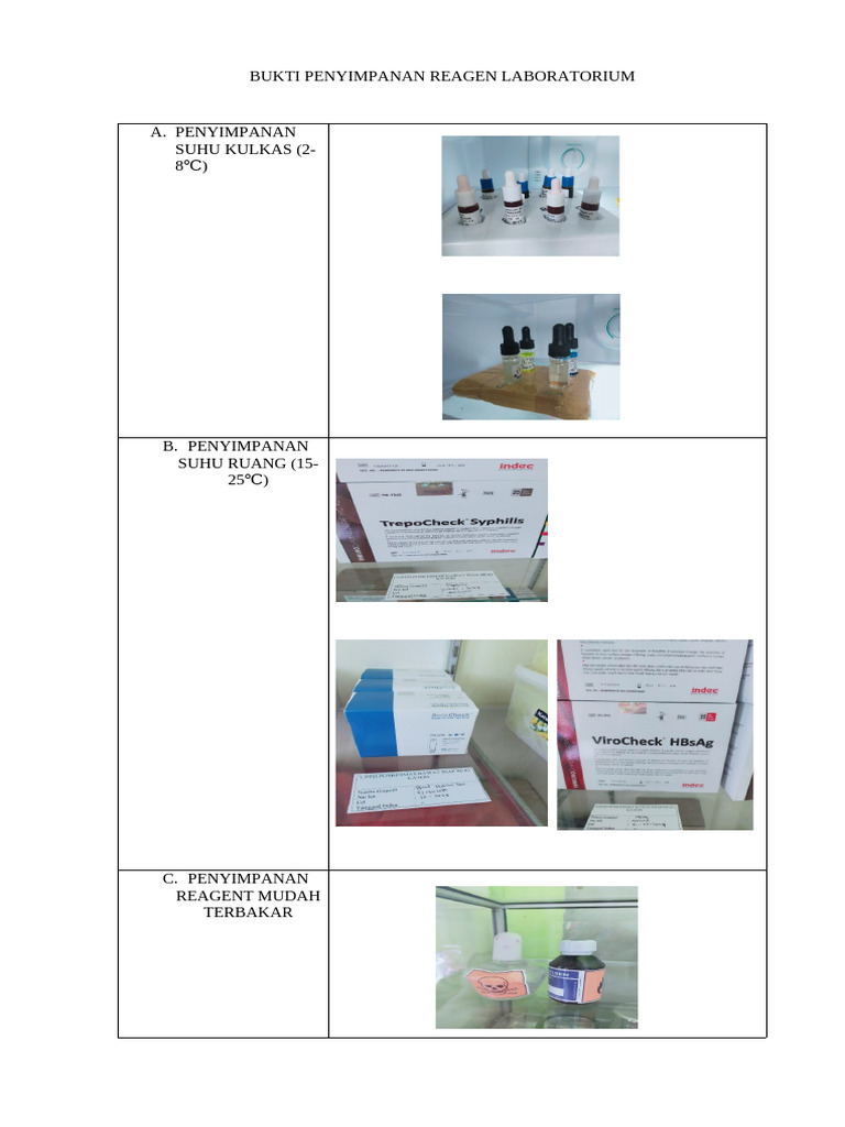 Panduan Penyimpanan Reagen Laboratorium | PDF | Kesehatan Holistik ...