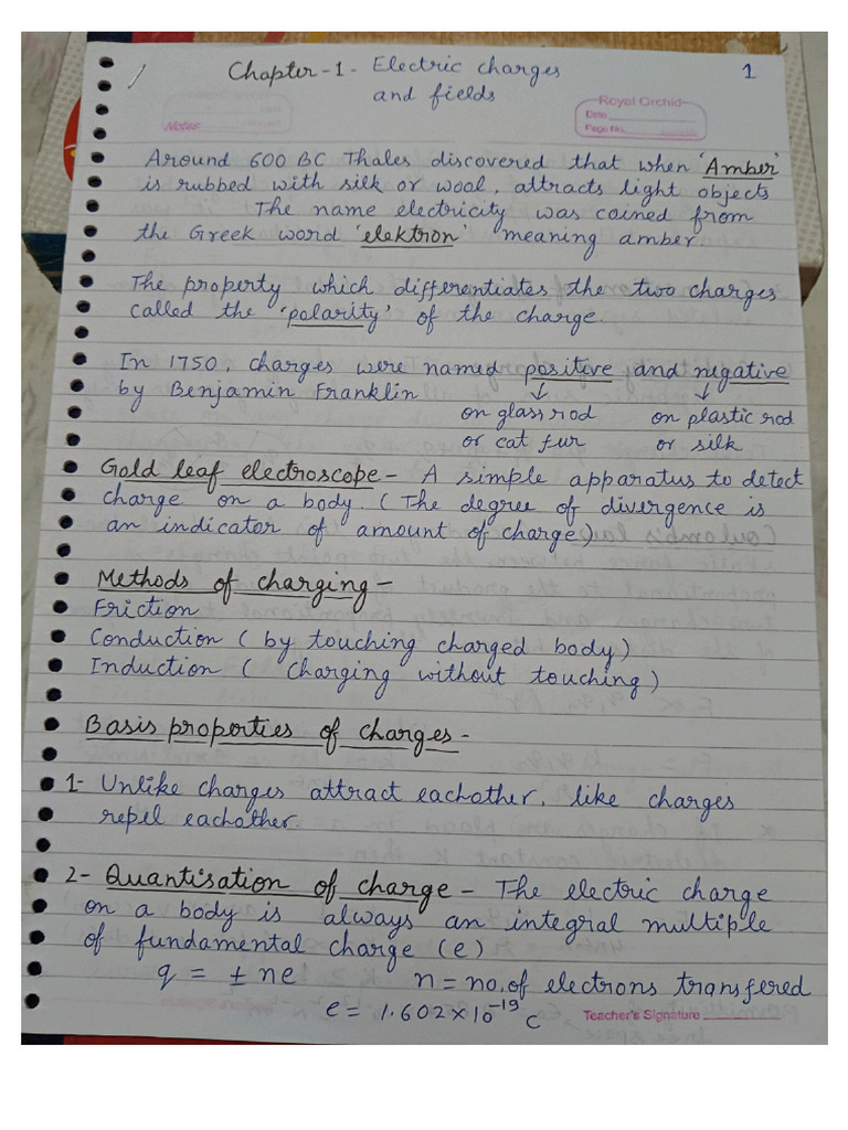 Ch1 Electric Charge | PDF