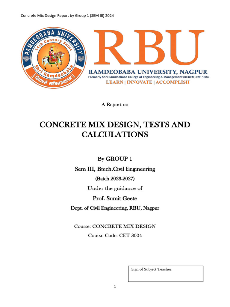 CMD Report | PDF | Concrete | Composite Material