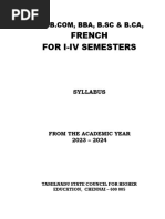 CBSE French Syllabus | PDF | Question | Reading Comprehension
