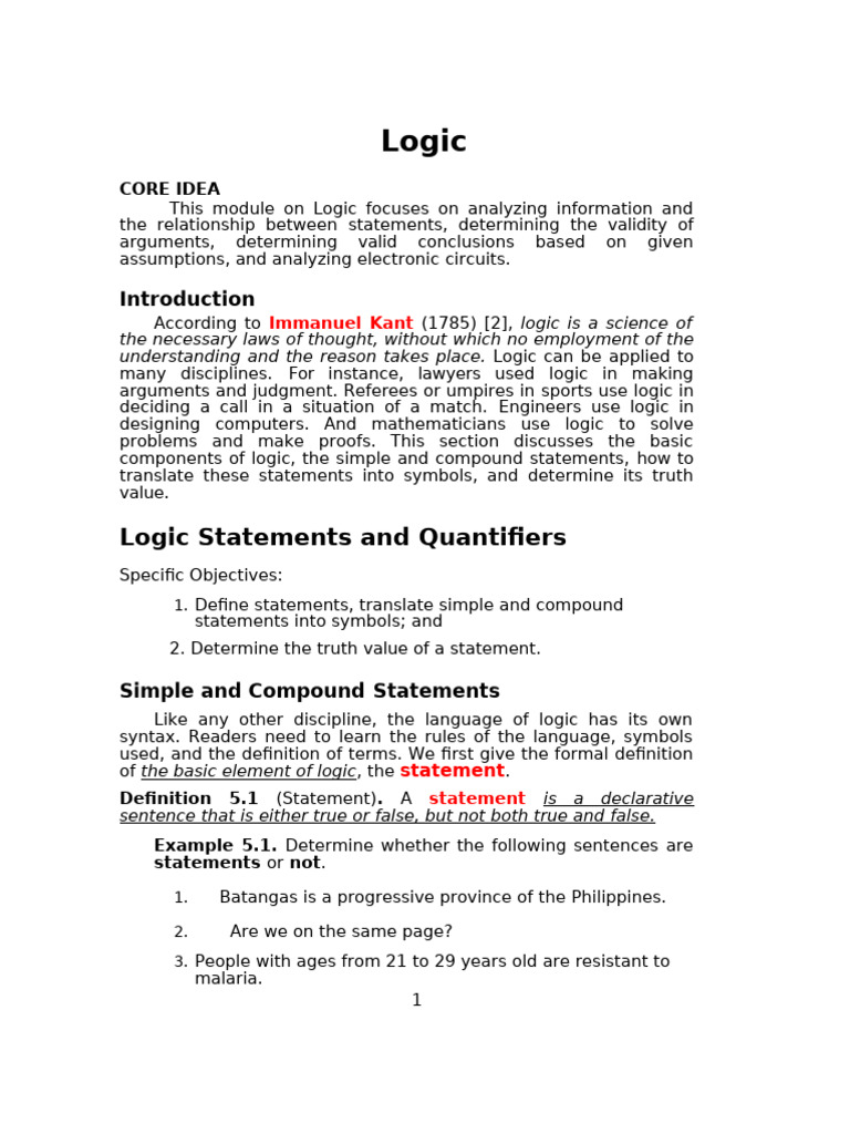 Understanding Simple and Compound Logic | PDF | Logic | Argument