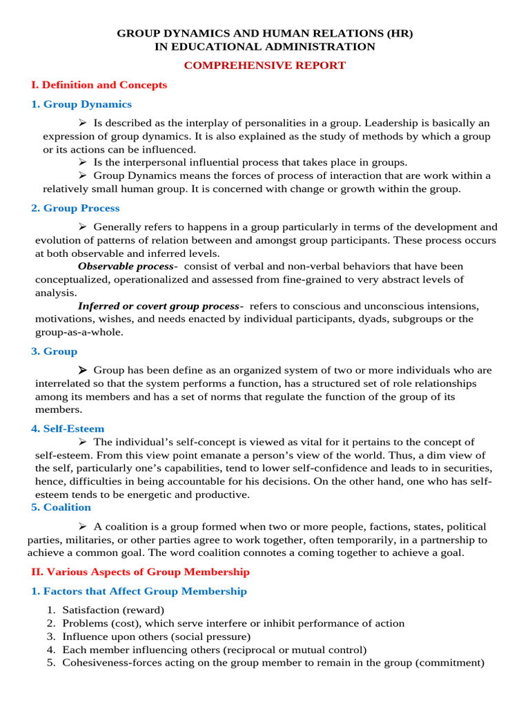 Understanding Group Dynamics in Education | PDF | Nonverbal ...