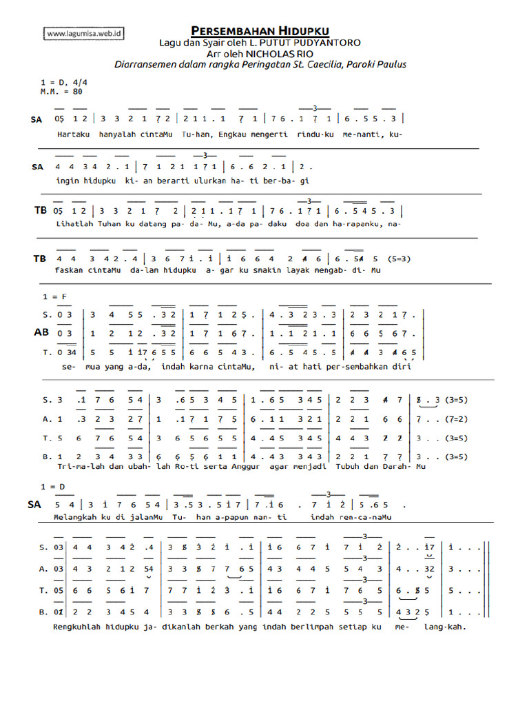 Lagu Persembahan | PDF