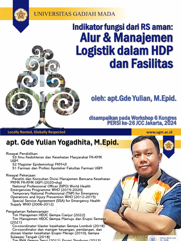 Manajemen Logistik Dan Fasilitas - WS6 PERSI 18oct2024 | PDF | Emergency Management | Health Care