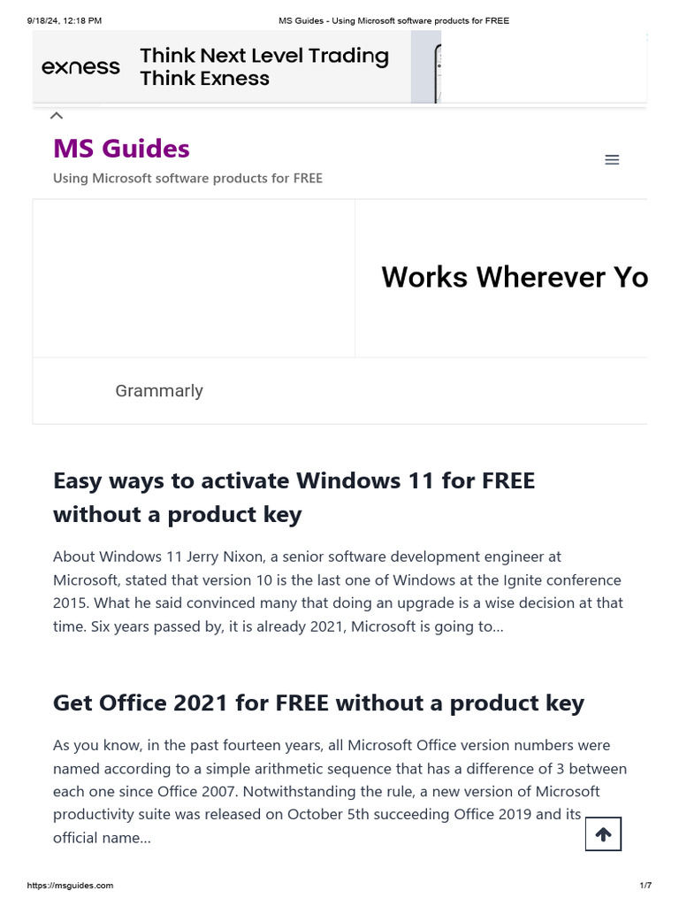 MS Guides - Using Microsoft Software Products For FREE | PDF ...