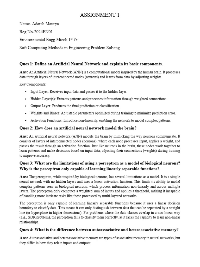 Neural Networks for Engineering Students | PDF | Artificial Neural Network | Algorithms