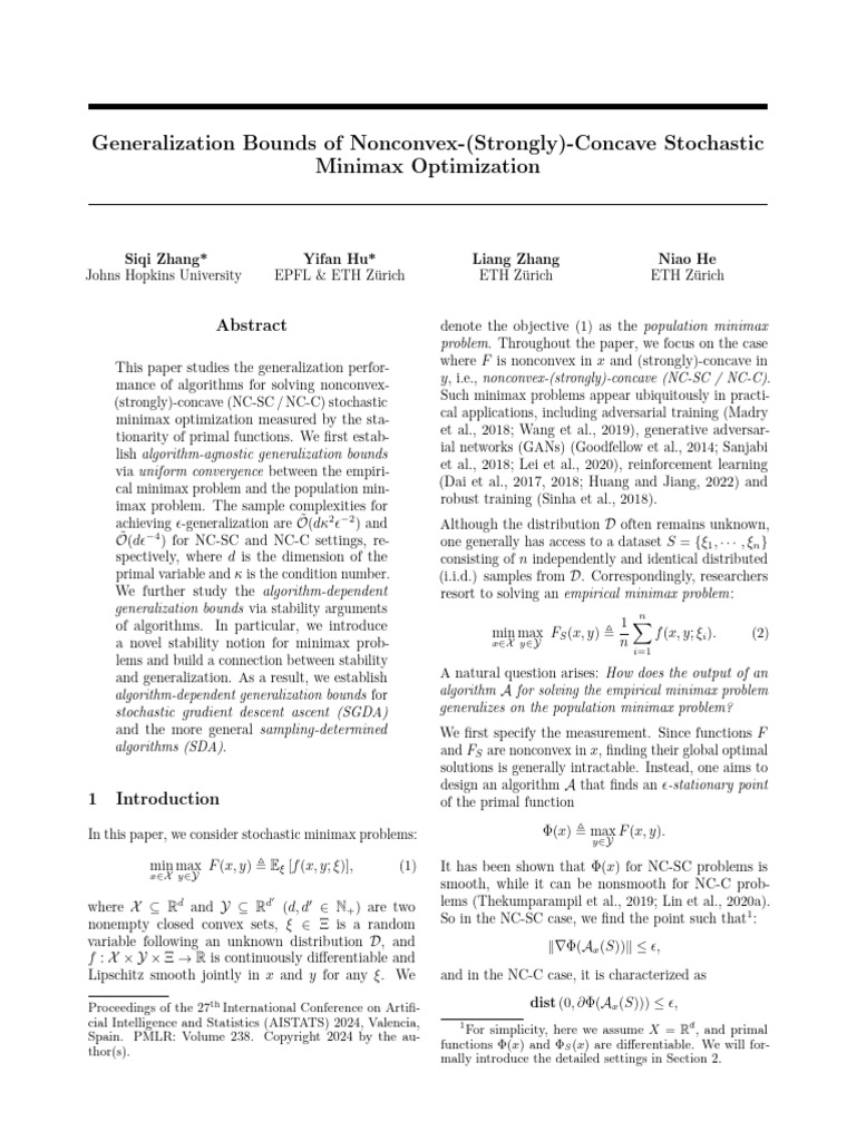 Non Convex Non Concave | PDF | Mathematical Optimization | Stationary ...