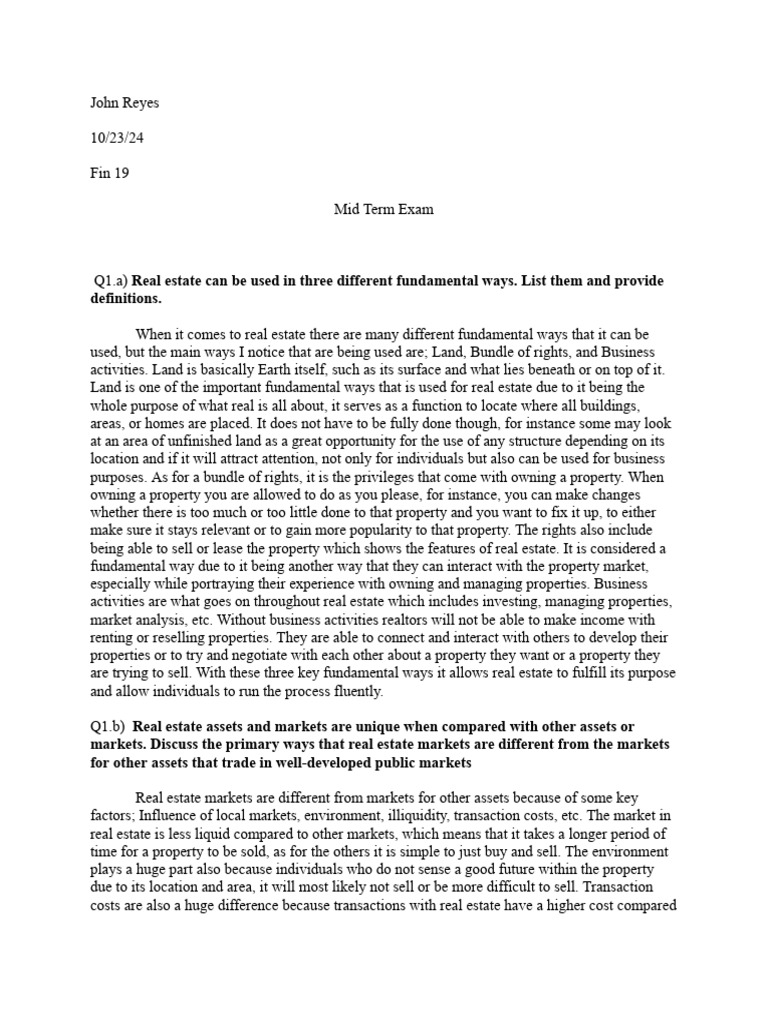 Fin Mid Term | PDF | Taxes | Market Value