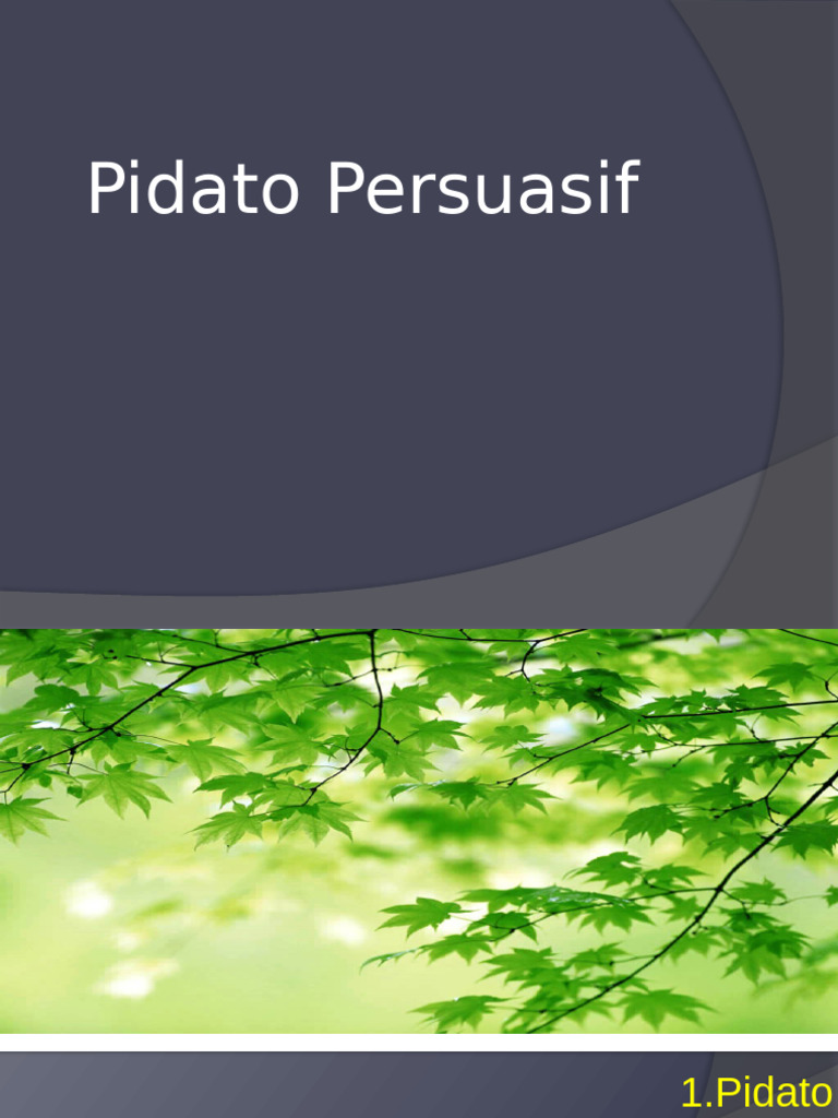 pidato persuasif power point | PDF