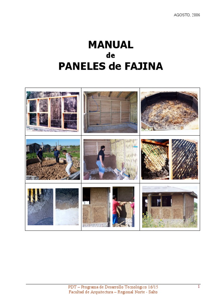 Manual de Paneles de Fajina en Construcción | PDF | Suelo | Arcilla
