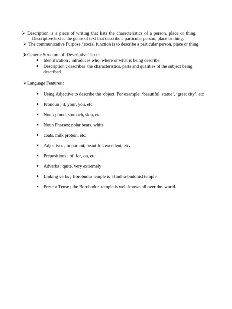 Materi Descriptive Text | PDF