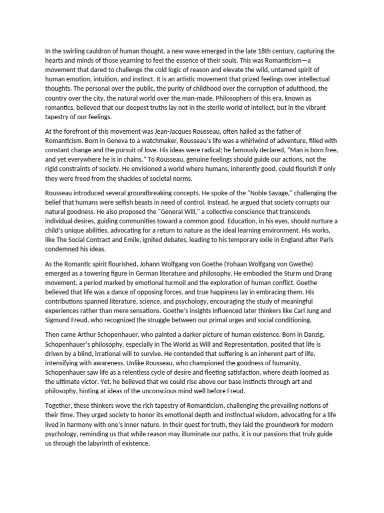 Romanticism | PDF | Romanticism | Jean Jacques Rousseau